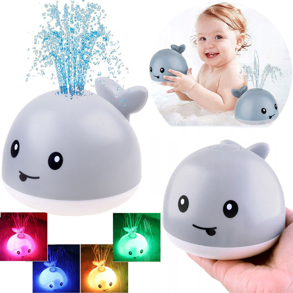 WIELORYB FONTANNA ŚWIECĄCA DO KĄPIELI WANNY WODY Dziecko Zabawki Do kąpieli